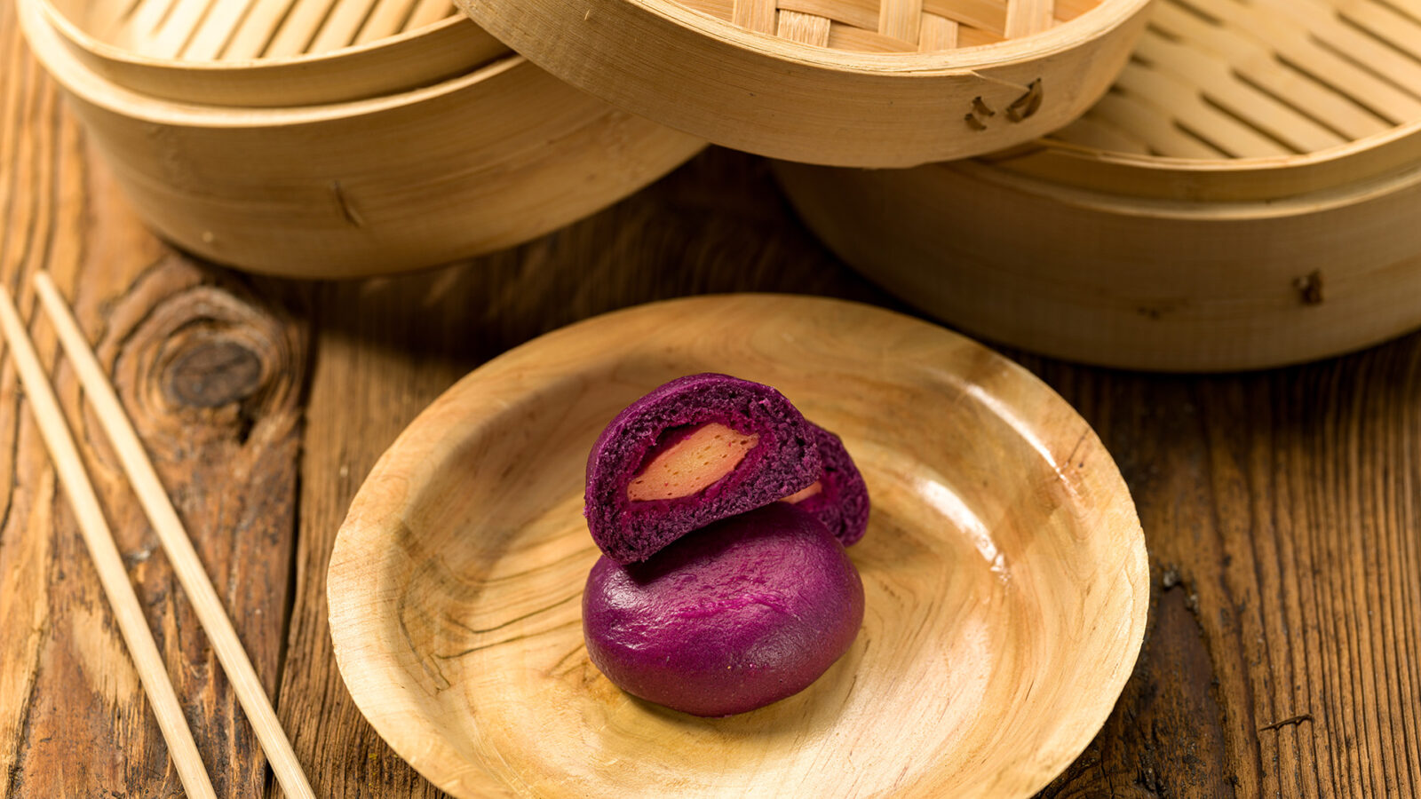 Ube Bun with Pineapple Custard – Kitchen Alchemy